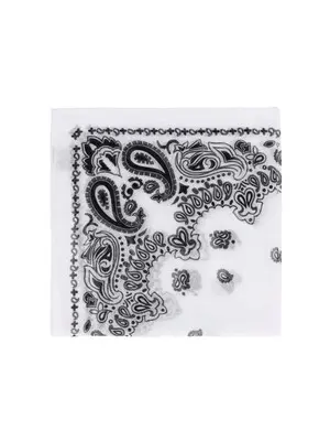 Destin Bandana Print Scarf - White