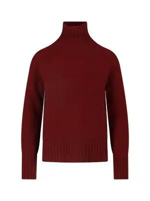 DUNST Chloé V-neck Sweater - Red