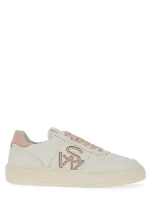 STUART WEITZMAN Leather Logo Sneakers