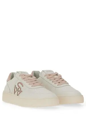STUART WEITZMAN Leather Logo Sneakers