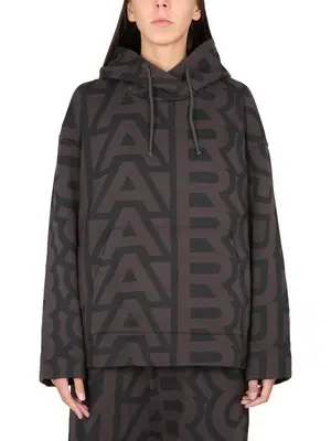 Marc Jacobs Monogram Logo Hoodie - Brown