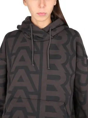 Marc Jacobs Monogram Logo Hoodie - Brown