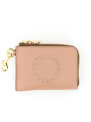 Stella McCartney Wallet With Logo - Powder