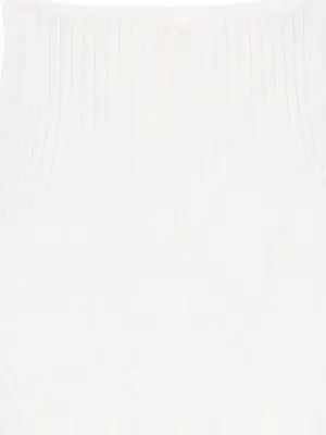 COURREGES Sleeveless Knit Top - White