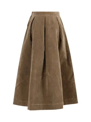 MAISON MARGIELA Pleated Midi Skirt - Green