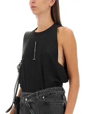 Alexander McQueen Ribbed Tank Top - Black