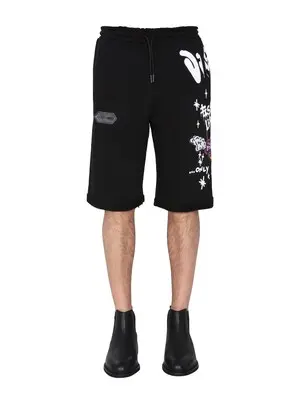 Disclaimer Elasticated Shorts For Men