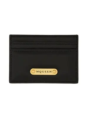 Alexander McQueen Leather Card Holder - Black
