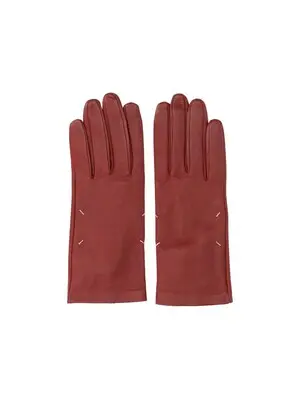 MAISON MARGIELA Four Stitches Gloves Red