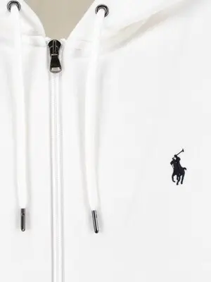 Polo Ralph Lauren Zip-up Logo Hoodie - White
