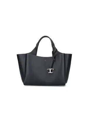 TOD'S Mini Logo Bag - Black