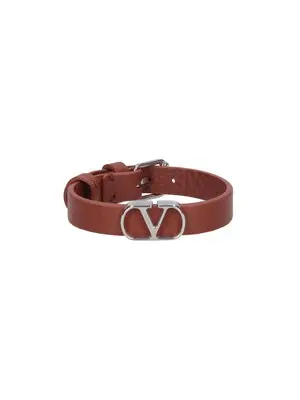 Valentino Garavani Vlogo Bracelet - Brown