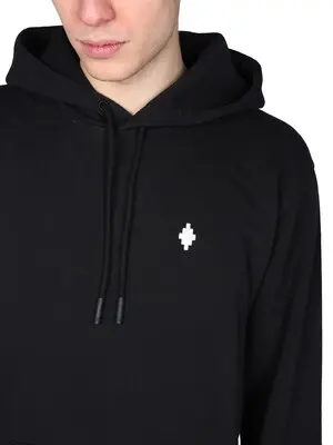 MARCELO BURLON COUNTY OF MILAN Cross Regular Fit Hooded Sweatshirt - Black