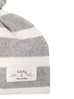 TEDDY & MINOU Striped Beanie