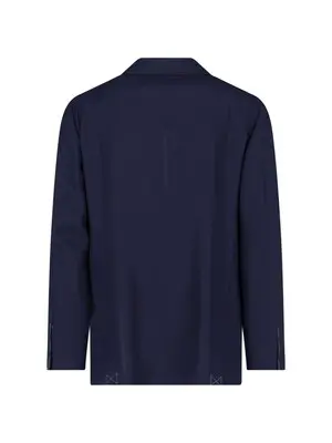 Cesare Attolini Single-breasted Wool Blazer - Blue