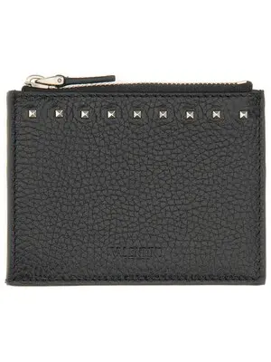 Valentino Garavani Rockstud" Card Holder - Black