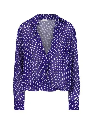 Aspesi Semi-transparent Animal Print Shirt - Purple