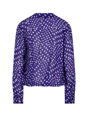 Aspesi Semi-transparent Animal Print Shirt - Purple