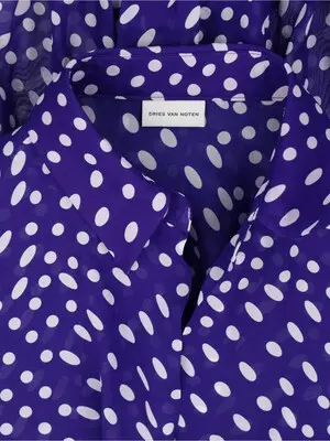 Aspesi Semi-transparent Animal Print Shirt - Purple