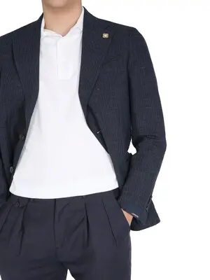 LARDINI Single-breasted Jacket - Blue