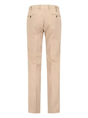 PT TORINO Cotton Blend Straight Leg Trousers - Brown