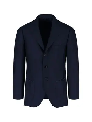 SETCHU Single-breasted Cashmere Blazer - Blue