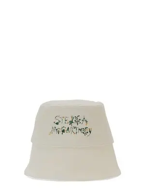 Stella McCartney Bucket Hat With Logo - White