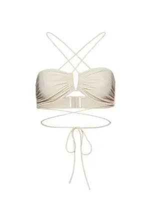 Magda Butrym Bandeau Bikini Top - Ivory