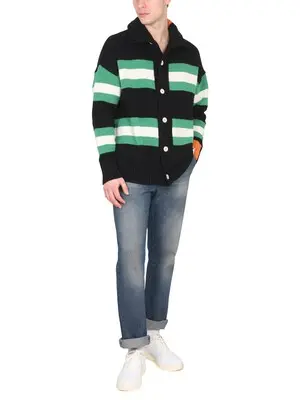 RIGHT FOR Turtleneck Cardigan - Multicolour