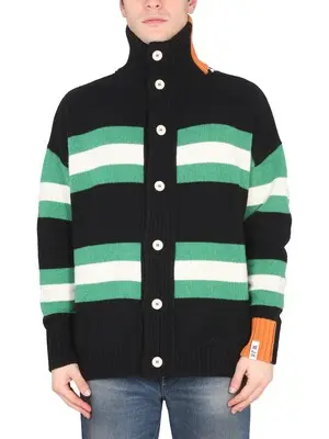 RIGHT FOR Turtleneck Cardigan - Multicolour