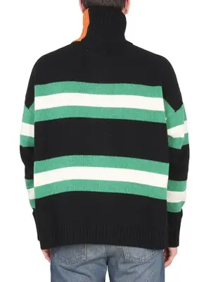 RIGHT FOR Turtleneck Cardigan - Multicolour