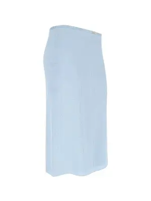 Gucci Silk Midi Skirt - Light Blue