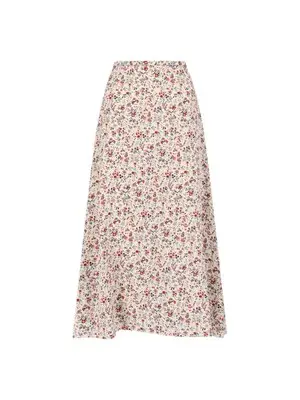 LORO PIANA Silk Midi Skirt