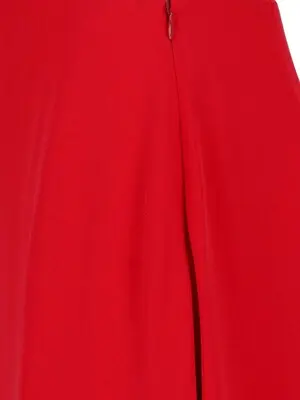 Loro Piana Silk Midi Skirt - Red