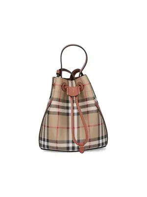 Burberry Tb Mini Bucket Bag - Beige