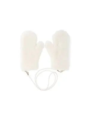 Max Mara Teddy Gloves - White
