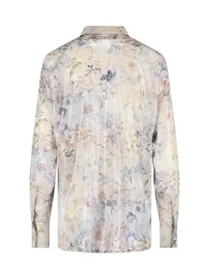 GOLDEN GOOSE Issey Miyake Sequin Floral Print Shirt
