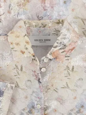 GOLDEN GOOSE Issey Miyake Sequin Floral Print Shirt