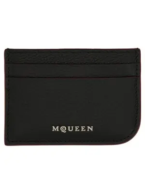 Alexander McQueen Leather Card Holder - Black