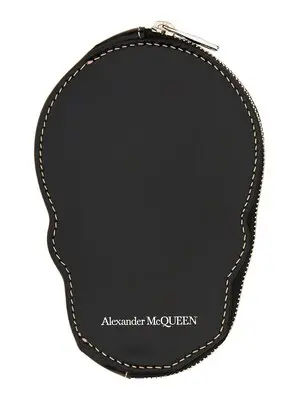 Alexander McQueen Skull Card Holder - Black