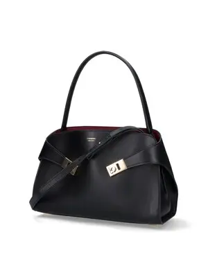 FERRAGAMO Medium Hug Soft Bag - Black