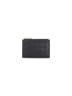 Bottega Veneta Woven Cardholder - Black
