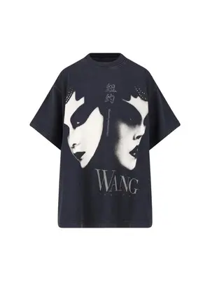 AND WANDER Comme Des Garçons Play T-shirt - Black