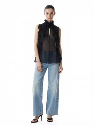 Alexander McQueen Silk Top - Black