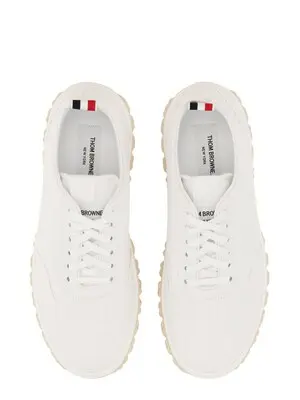 Thom Browne Cotton Canvas Low Top Sneaker