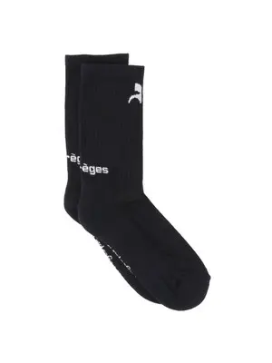 COURREGES Ac Sports Logo Socks - Black