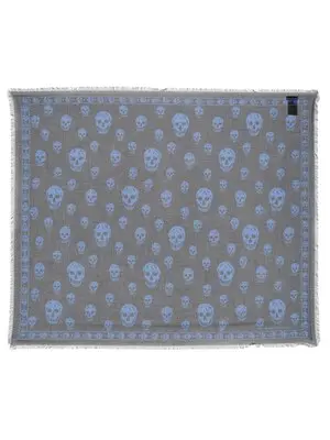 Alexander McQueen Classic Skull Scarf - Black