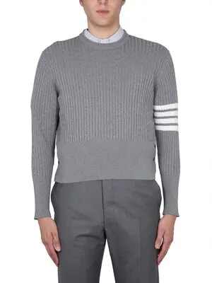 Thom Browne 4-bar Stripe Jersey - Grey