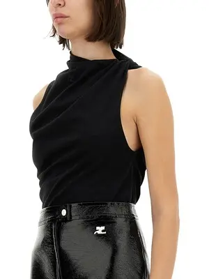 COURREGES Twisted Top - Black