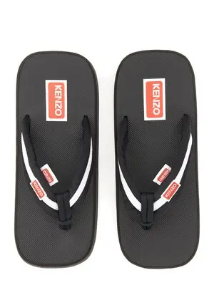 Kenzo Logo Slide Sandal - Black